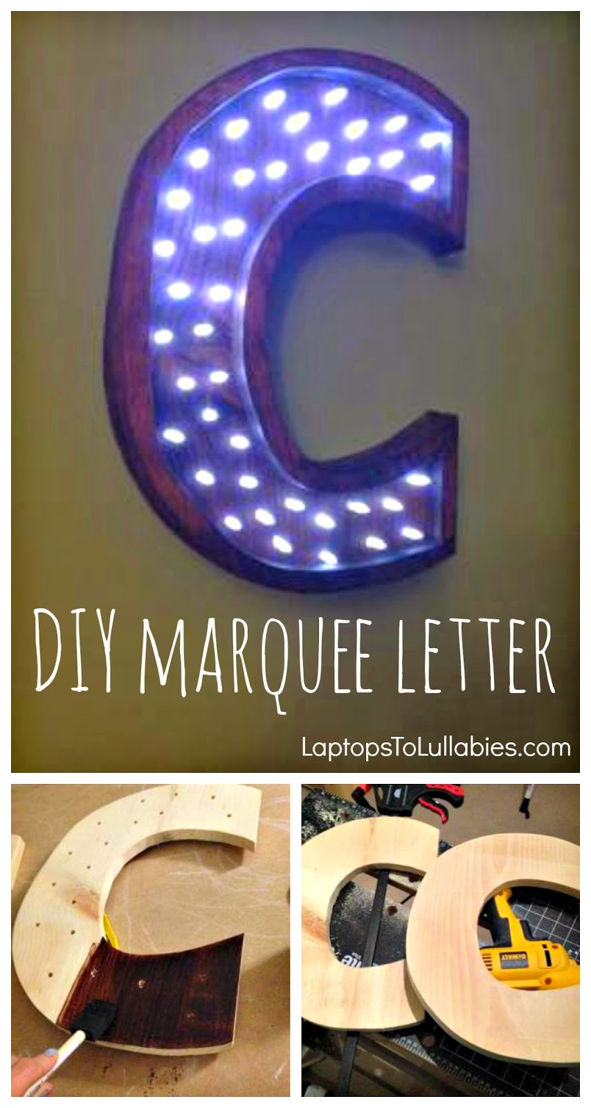 DIY marquee letter – Heather's Handmade Life