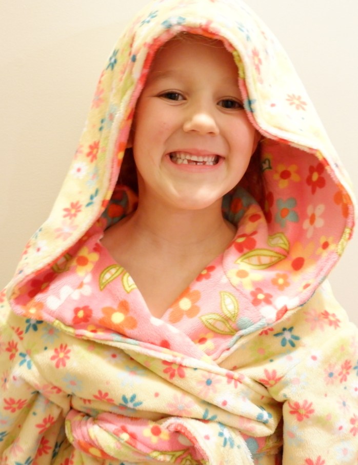 Super-soft reversible child’s robe – Heather's Handmade Life