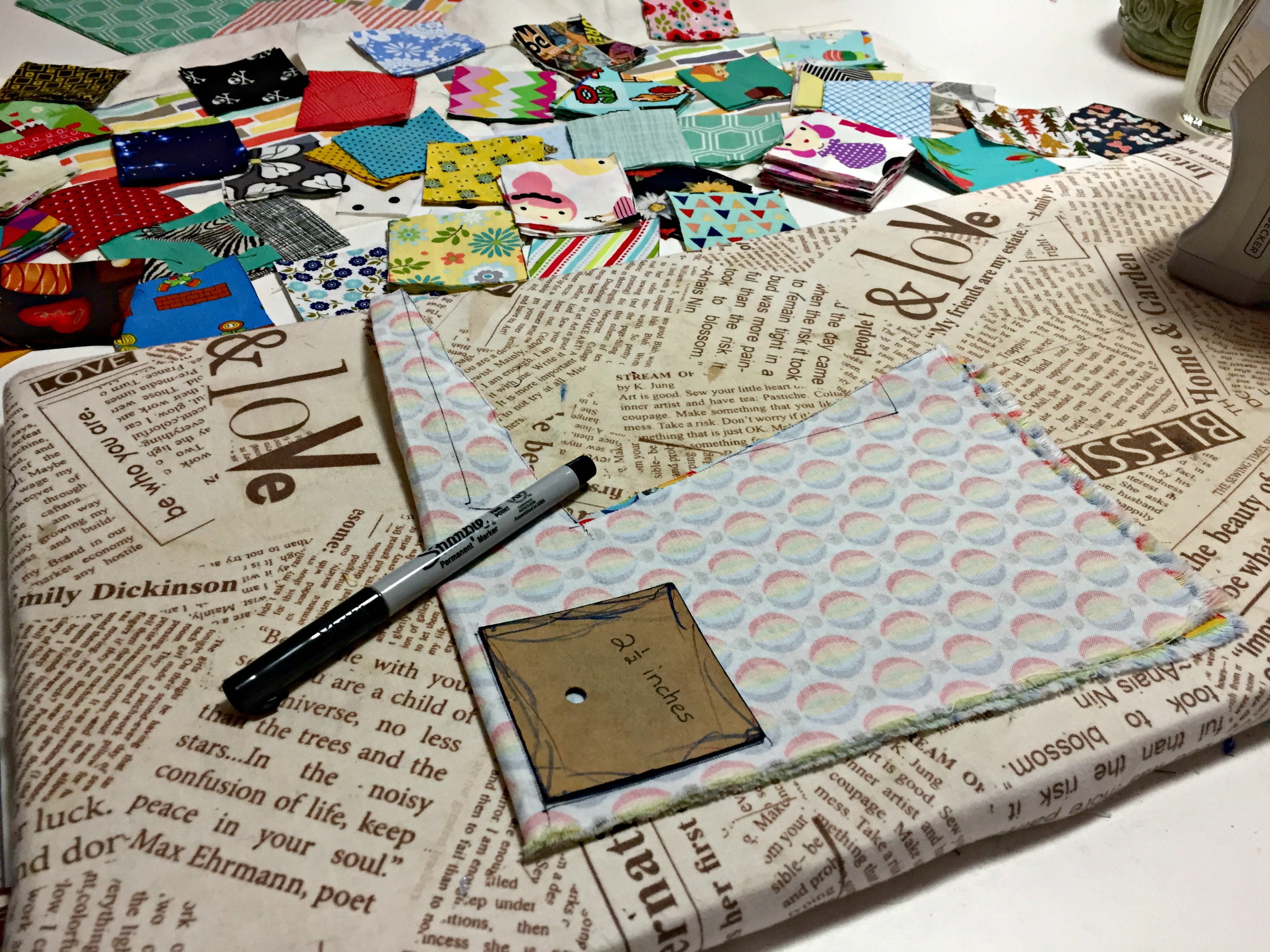 Easy ‘cheater’ patchwork quilt squares – Heather's Handmade Life