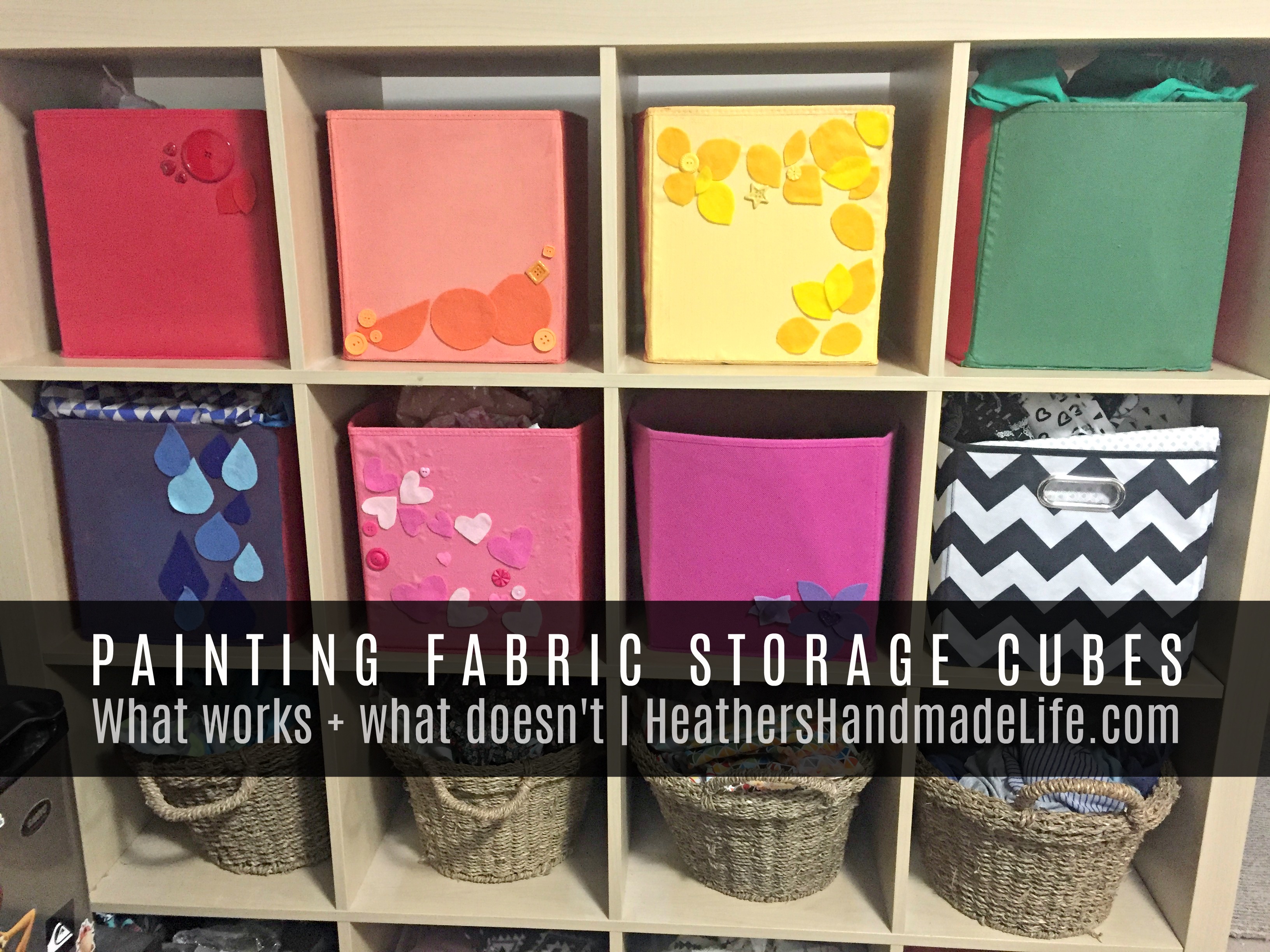 Can you paint fabric storage cubes? – Heather's Handmade Life
