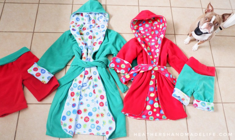 Super-soft reversible child’s robe – Heather's Handmade Life