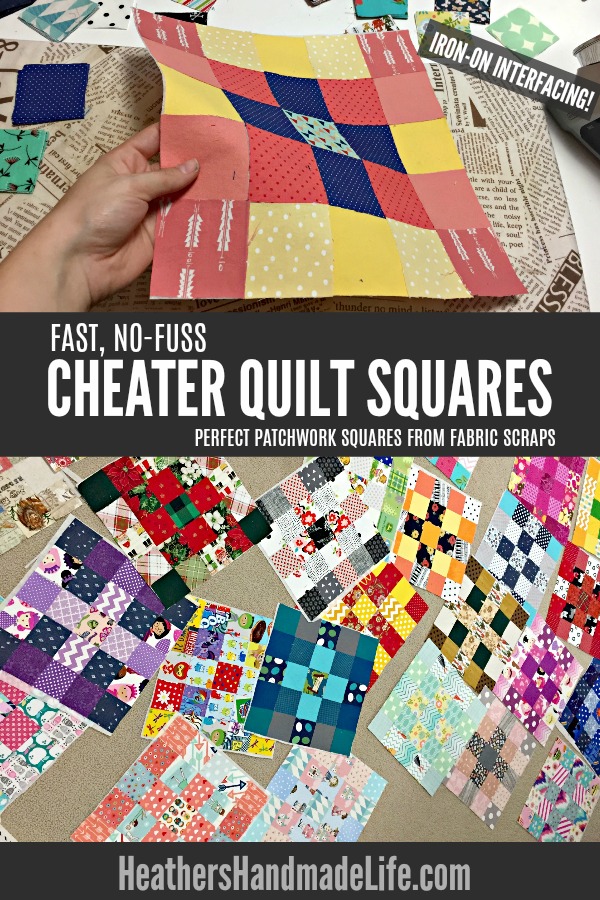 Easy ‘cheater’ patchwork quilt squares – Heather's Handmade Life